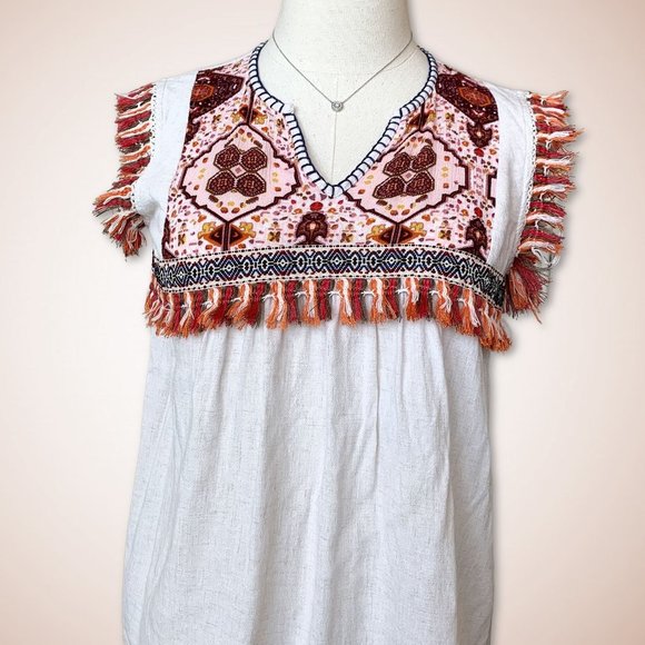 THML | Tops | Thml Boho Linen Blend Top | Poshmark